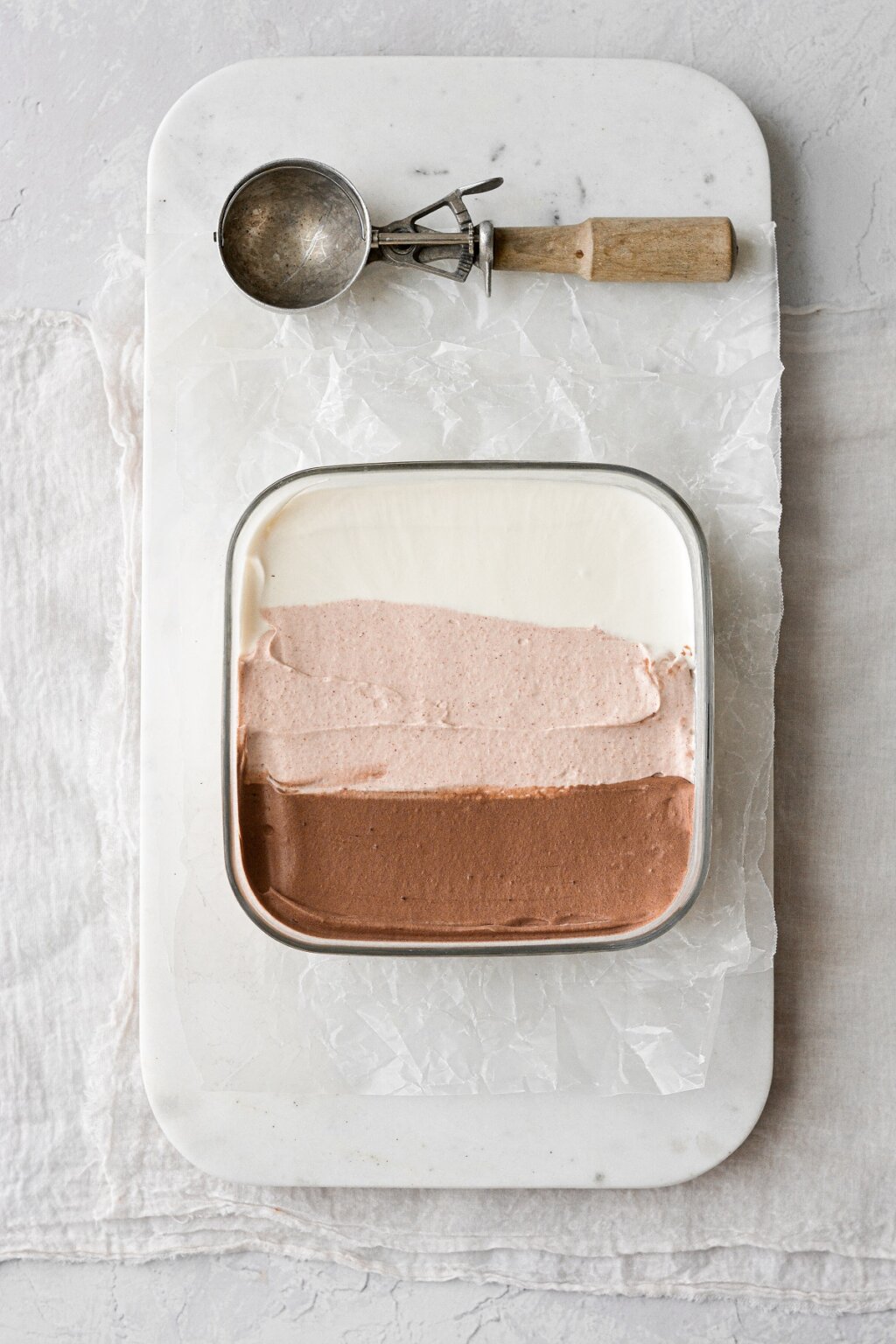 Neapolitan No Churn Ice Cream - Curly Girl Kitchen