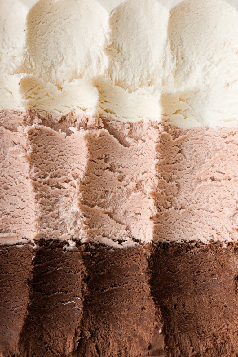 Neapolitan No Churn Ice Cream - Curly Girl Kitchen
