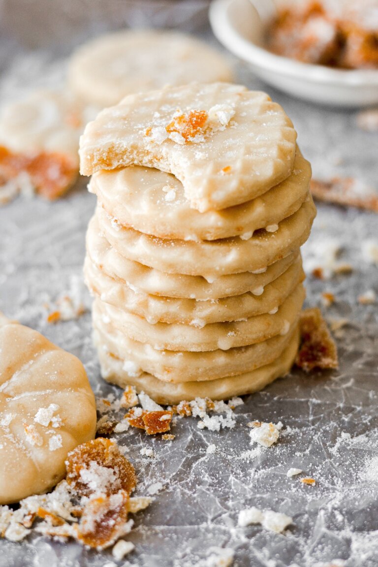 Chocolate Orange Ginger Shortbread Cookie Sticks - Curly Girl Kitchen