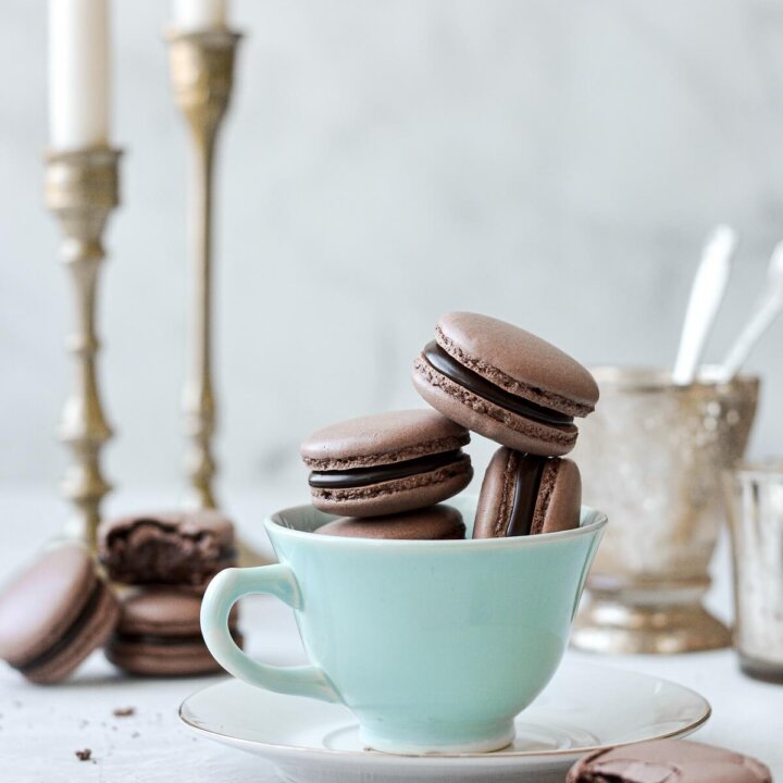 High Altitude Chocolate Macarons - Curly Girl Kitchen