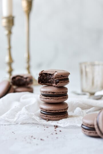 High Altitude Chocolate Macarons - Curly Girl Kitchen