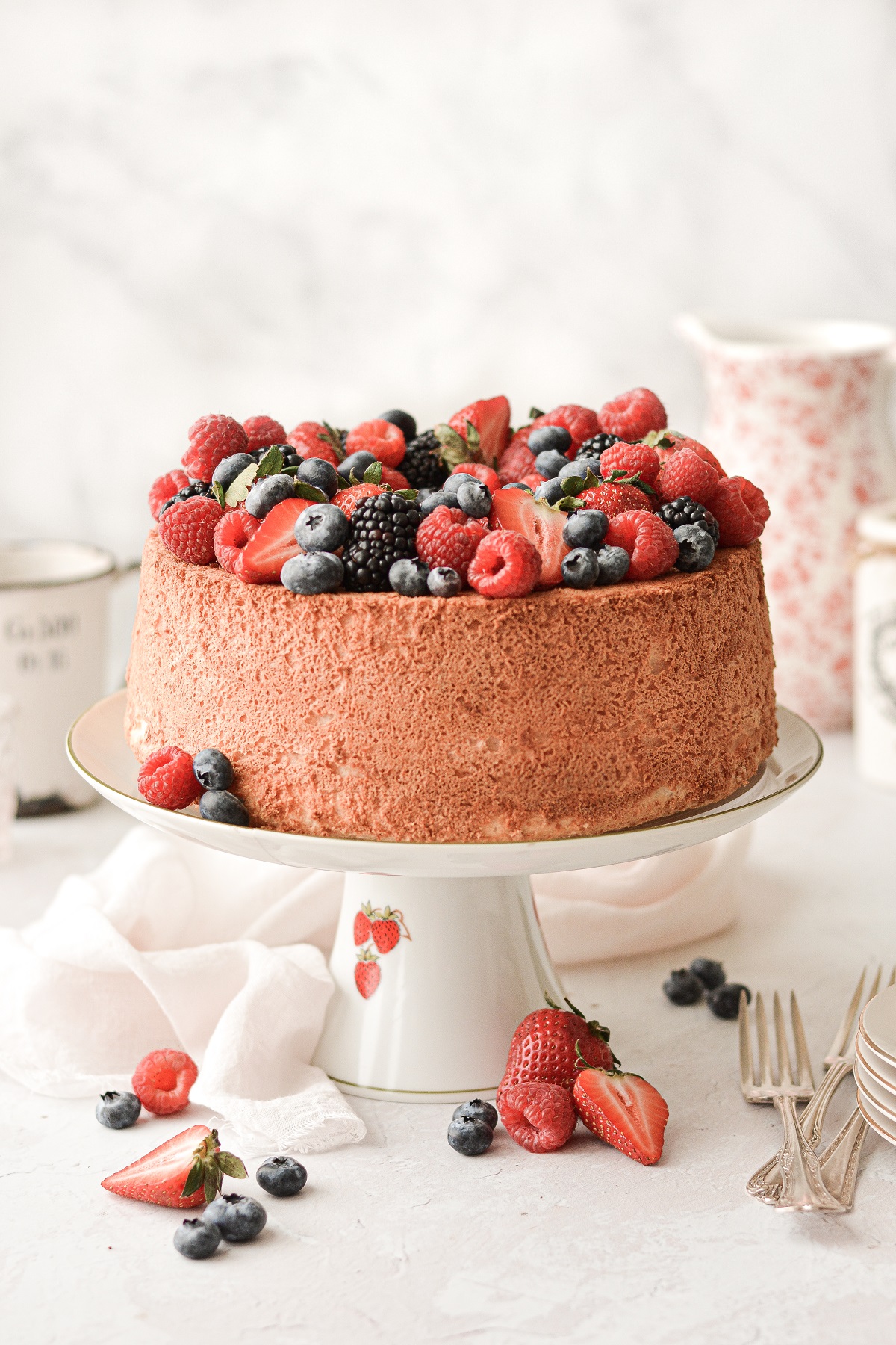 High Altitude Angel Food Cake - Curly Girl Kitchen