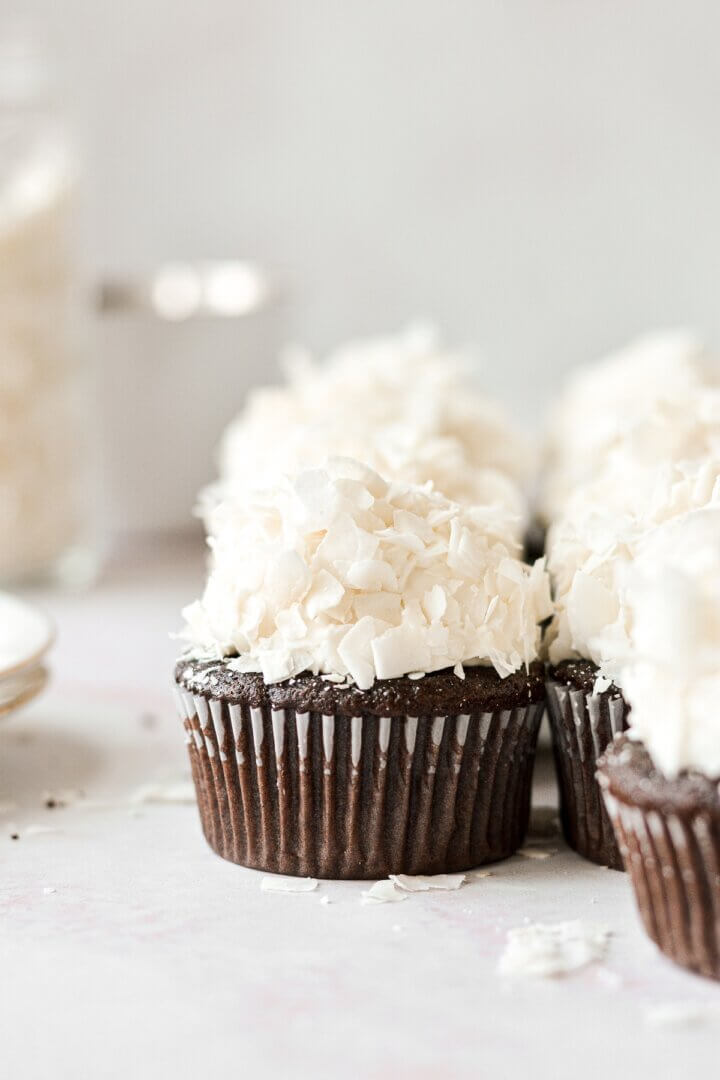 High Altitude Chocolate Coconut Cupcakes with Coconut Custard Filling ...