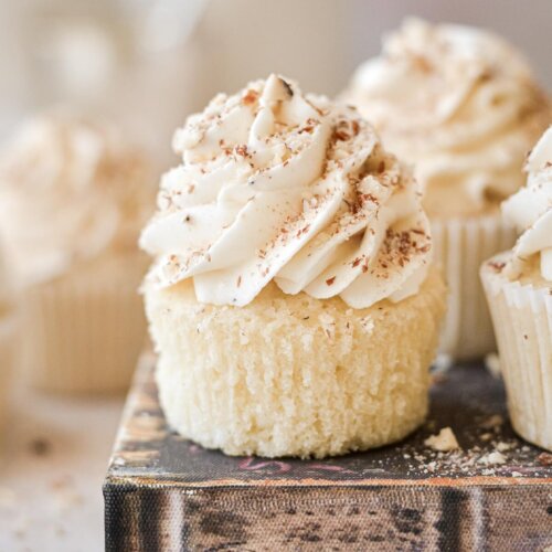 High Altitude Almond Cupcakes - Curly Girl Kitchen