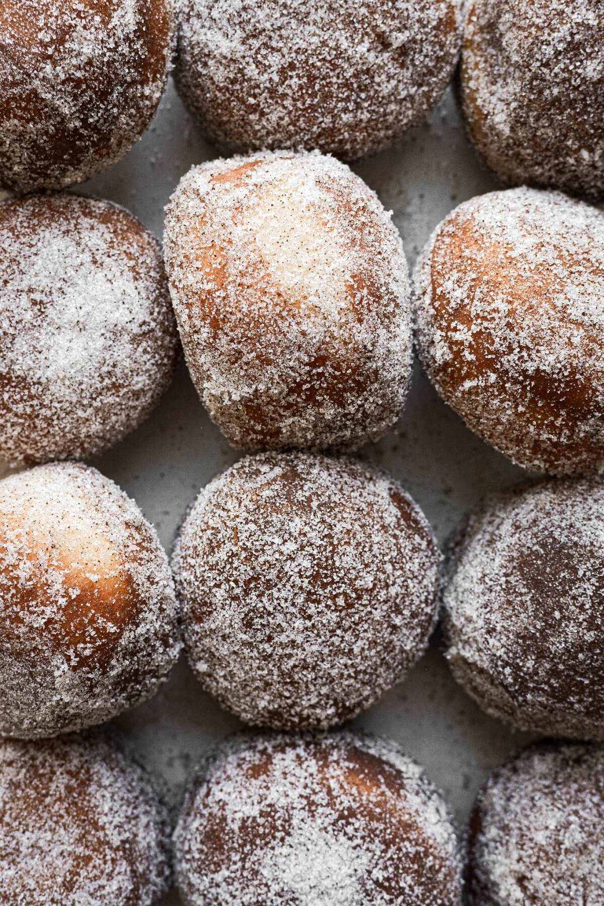 Chocolate Cream Filled Doughnuts with Espresso Sugar - Curly Girl Kitchen