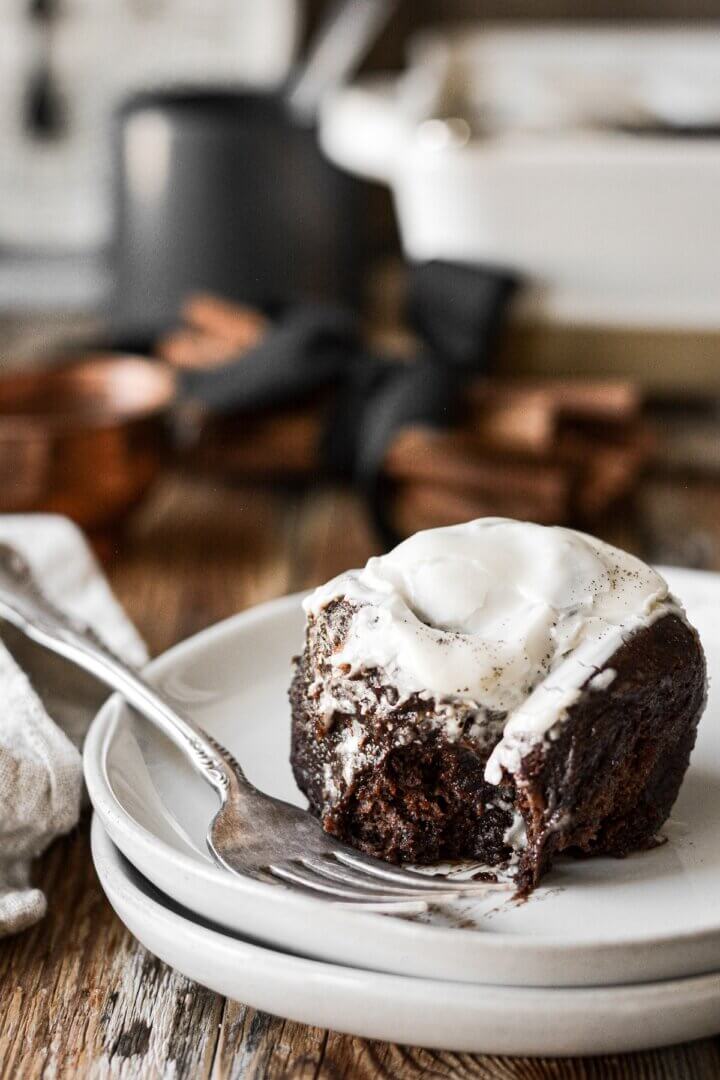 High Altitude Chocolate Cinnamon Rolls with Vanilla Icing - Curly Girl ...