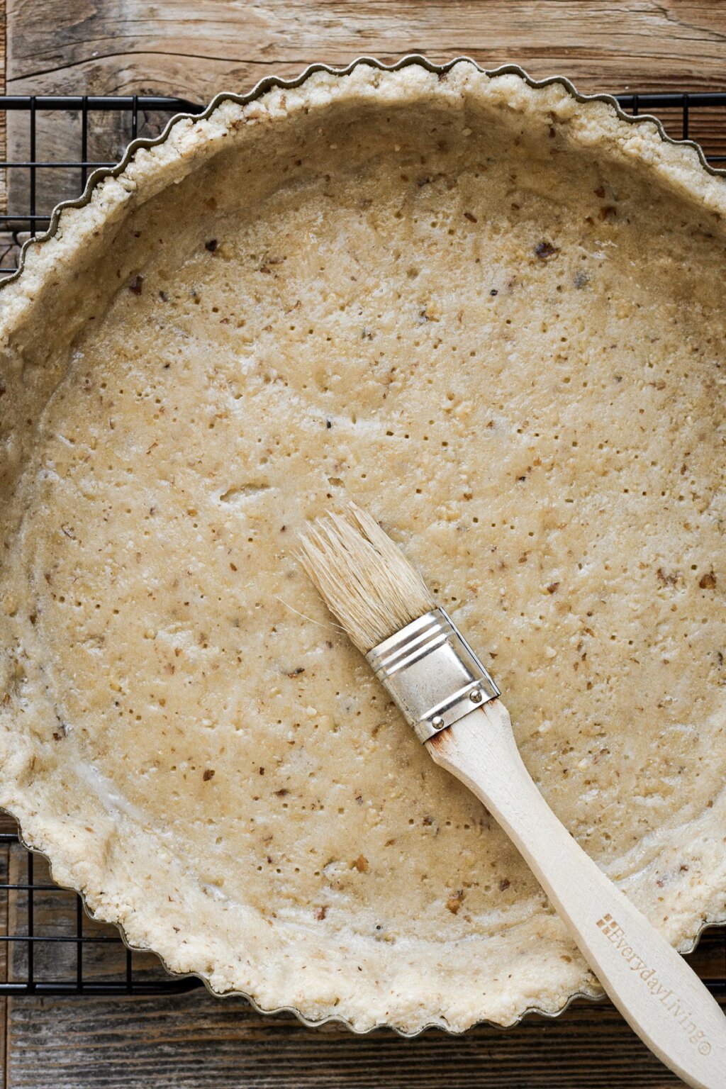 French Apple Tart with Walnut Shortbread Crust - Curly Girl Kitchen