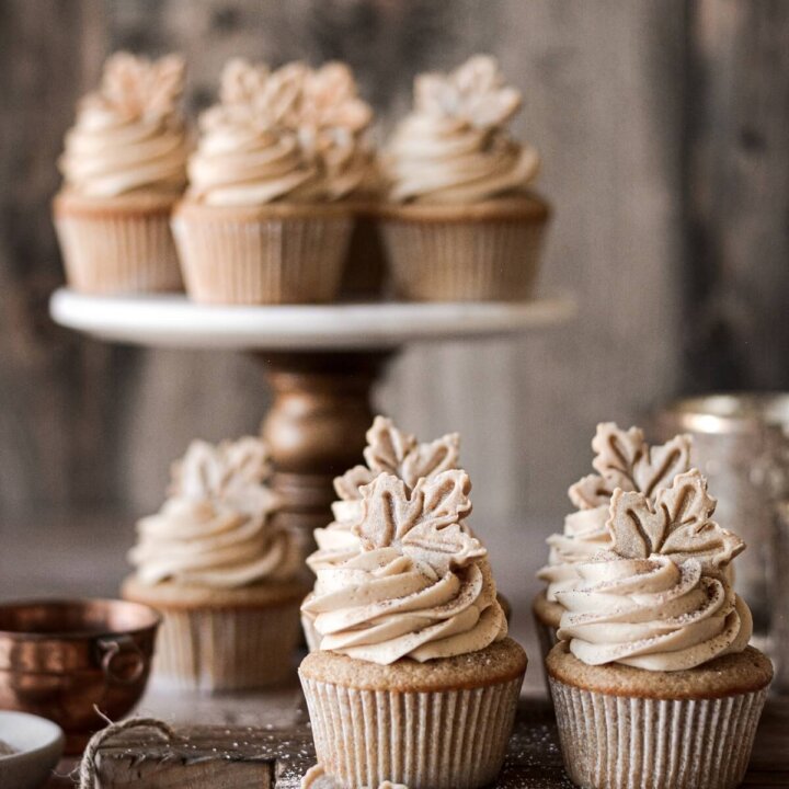 High Altitude Spiced Maple Cupcakes - Curly Girl Kitchen