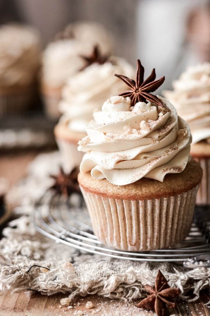 High Altitude Brown Sugar Spice Cupcakes - Curly Girl Kitchen