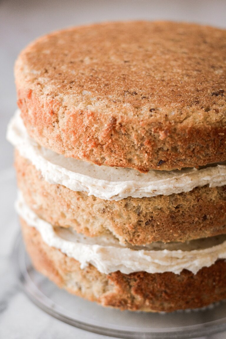 High Altitude Italian Cream Cake (Coconut Pecan Cake) - Curly Girl Kitchen
