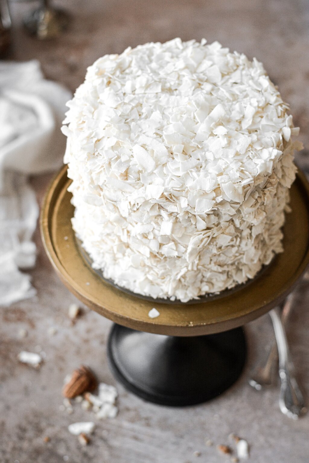 High Altitude Italian Cream Cake (Coconut Pecan Cake) - Curly Girl Kitchen