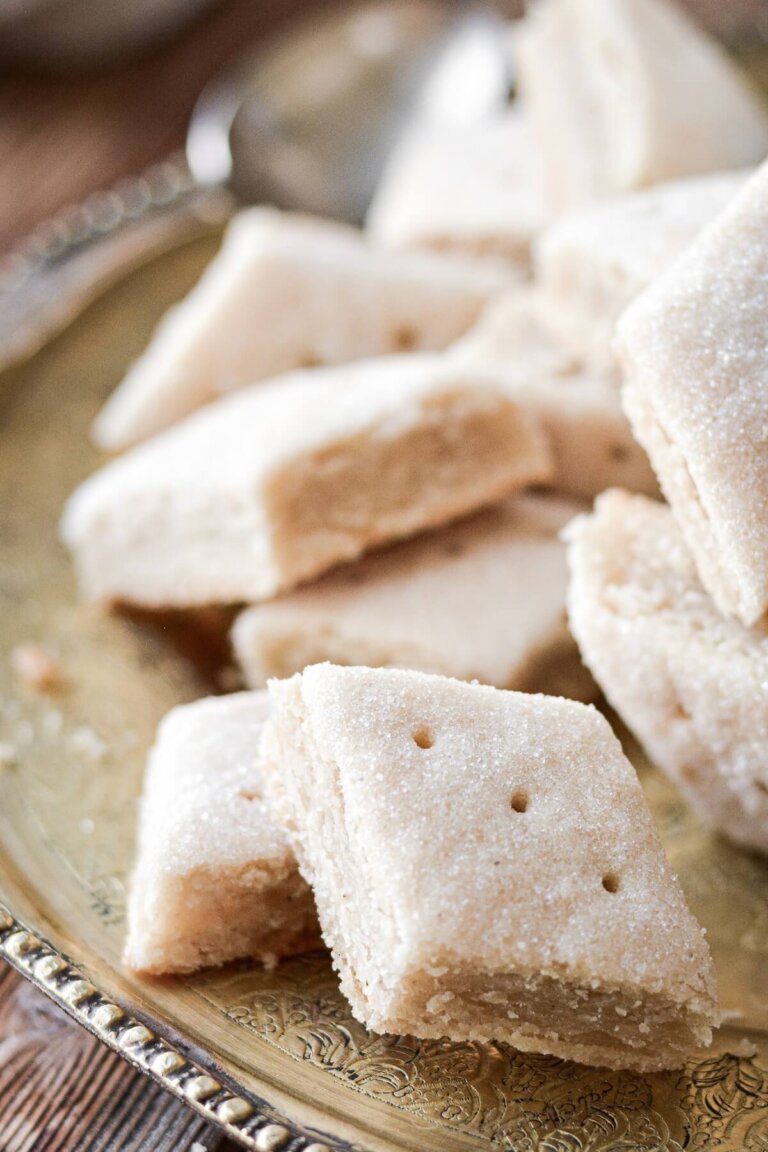 Classic Almond Shortbread Cookies - Curly Girl Kitchen