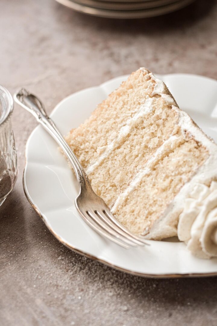High Altitude Vanilla Ginger Cake with Ginger Sugar - Curly Girl Kitchen