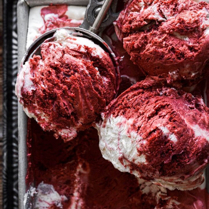 Red Velvet Cake Ice Cream (No Churn) - Curly Girl Kitchen