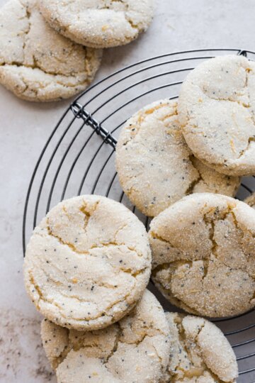 Soft and Chewy High Altitude Lemon Poppy Seed Cookies - Curly Girl Kitchen