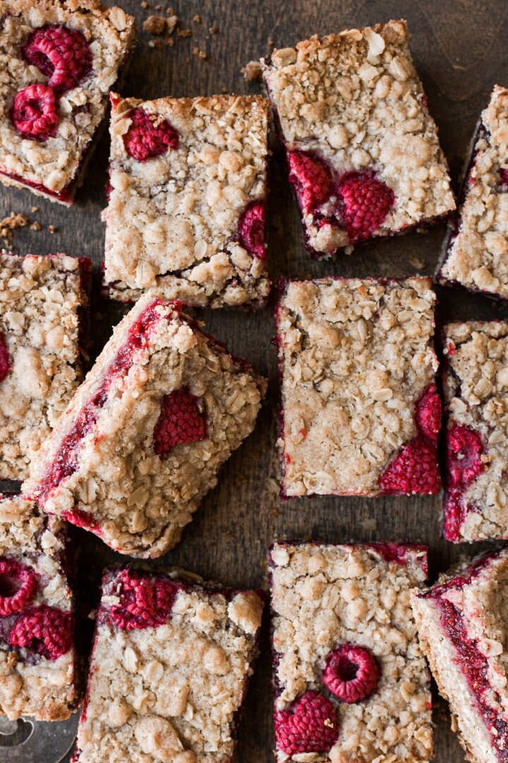 Raspberry Oatmeal Crumble Bars - Curly Girl Kitchen