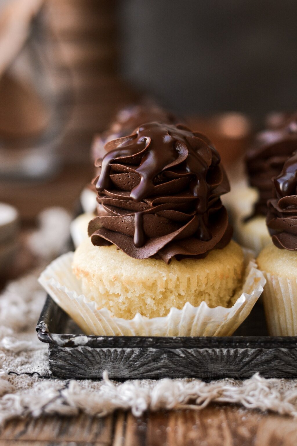 High Altitude Boston Cream Pie Cupcakes - Curly Girl Kitchen