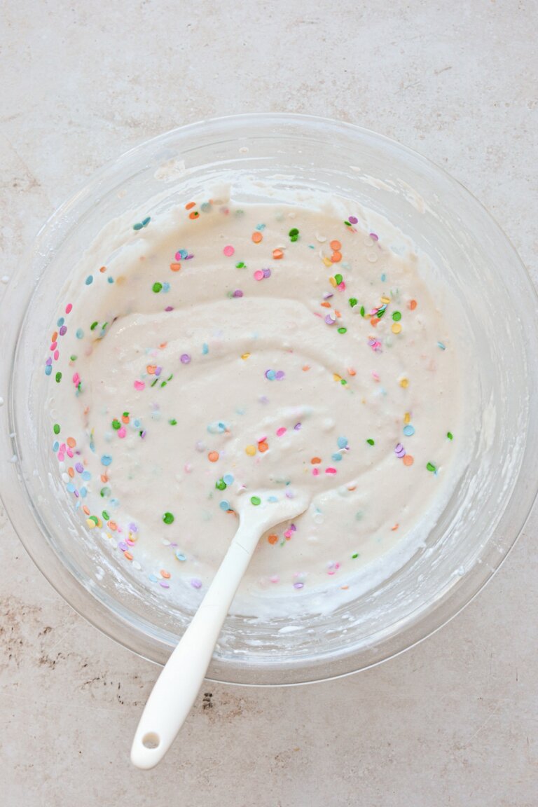 High Altitude Mini Eggless Funfetti Cake for Two - Curly Girl Kitchen