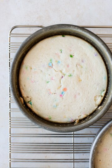 High Altitude Mini Eggless Funfetti Cake for Two - Curly Girl Kitchen