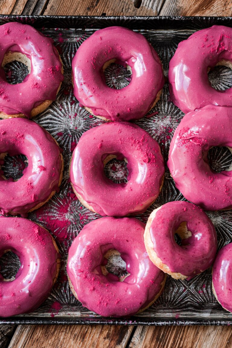 High Altitude Baked Blueberry Donuts - Curly Girl Kitchen