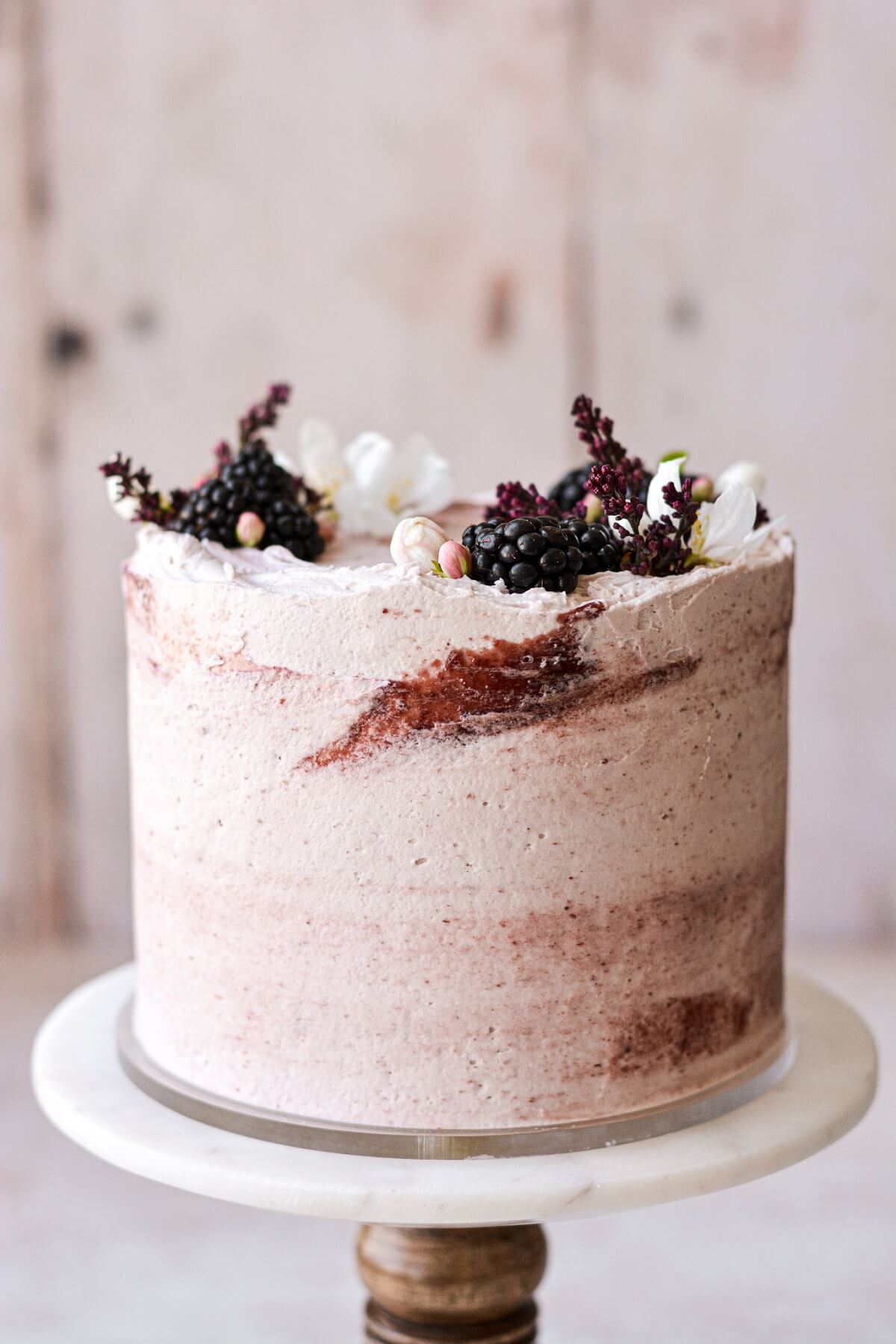High Altitude Blackberry Cake - Curly Girl Kitchen