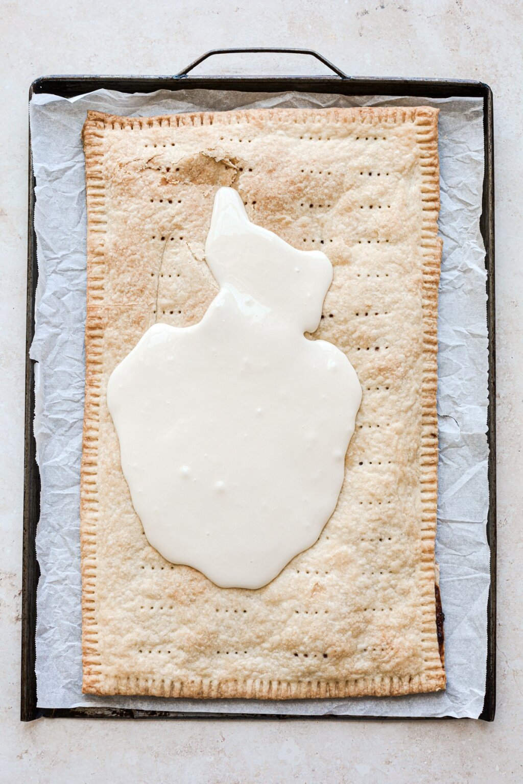 Giant Frosted Funfetti Pop Tart - Curly Girl Kitchen