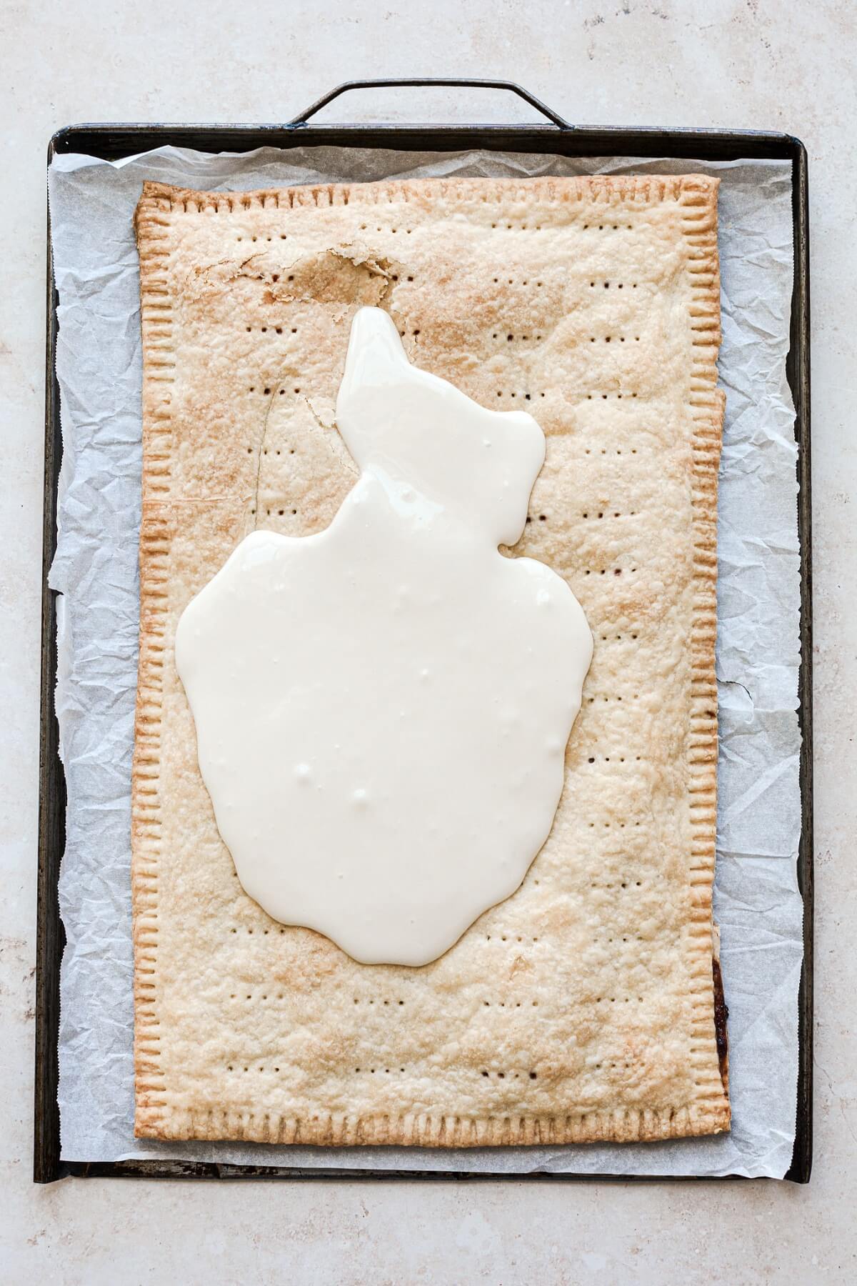 Giant Frosted Funfetti Pop Tart - Curly Girl Kitchen