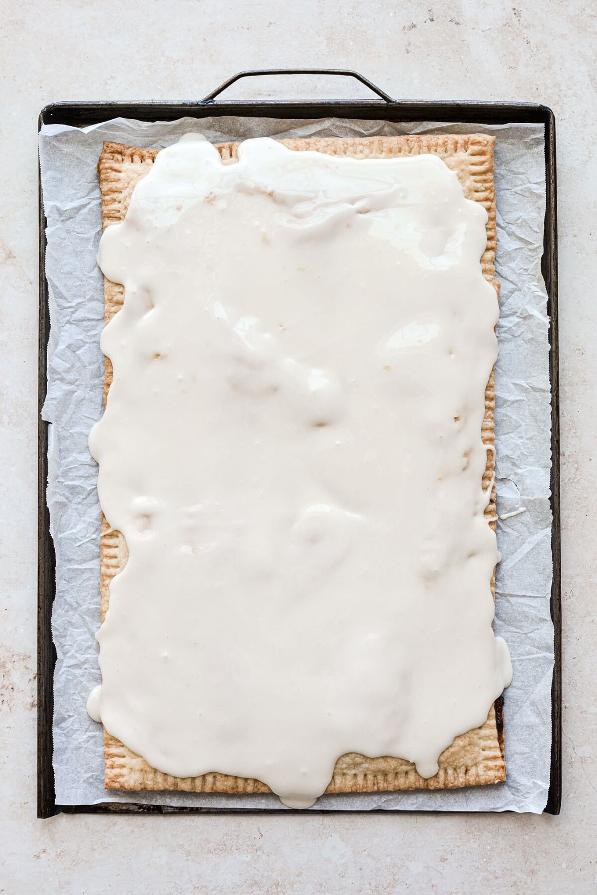 Giant Frosted Funfetti Pop Tart - Curly Girl Kitchen