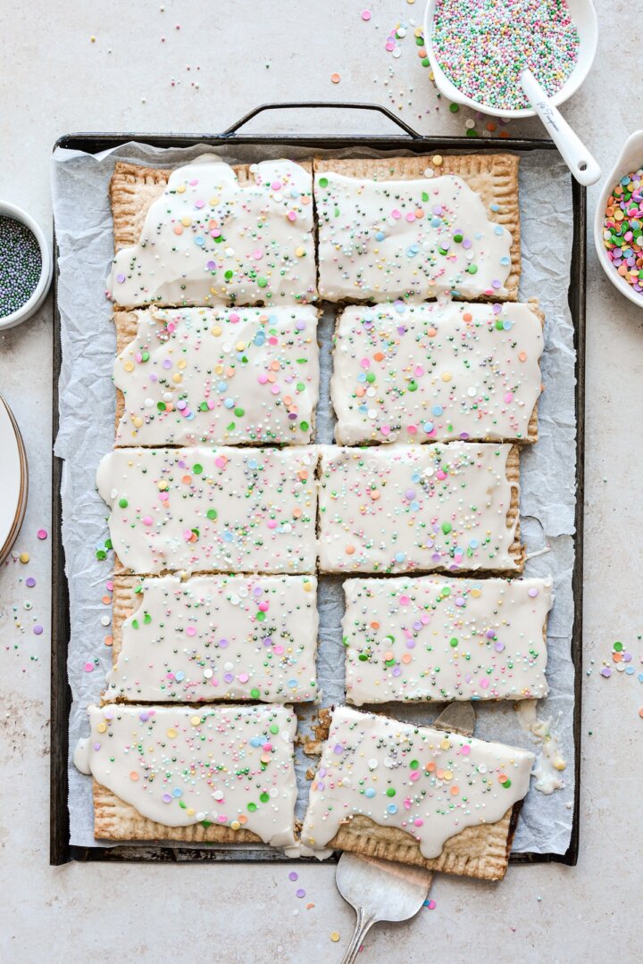 Giant Frosted Funfetti Pop Tart - Curly Girl Kitchen