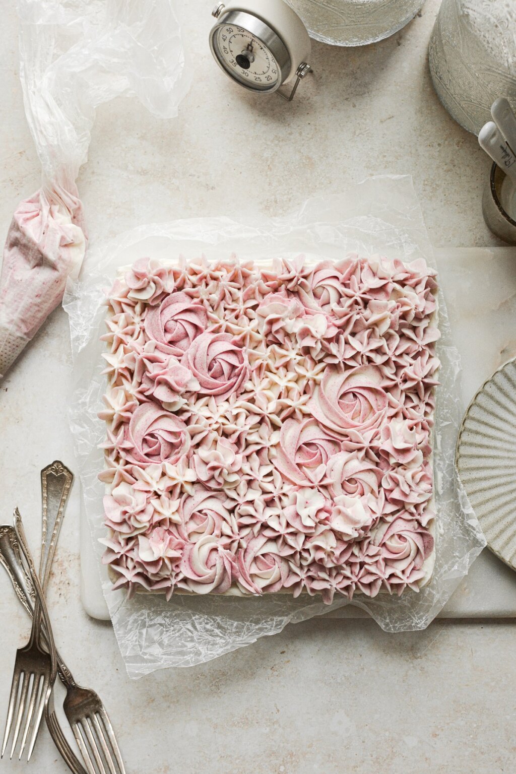 High Altitude Lemon Blueberry Sheet Cake - Curly Girl Kitchen