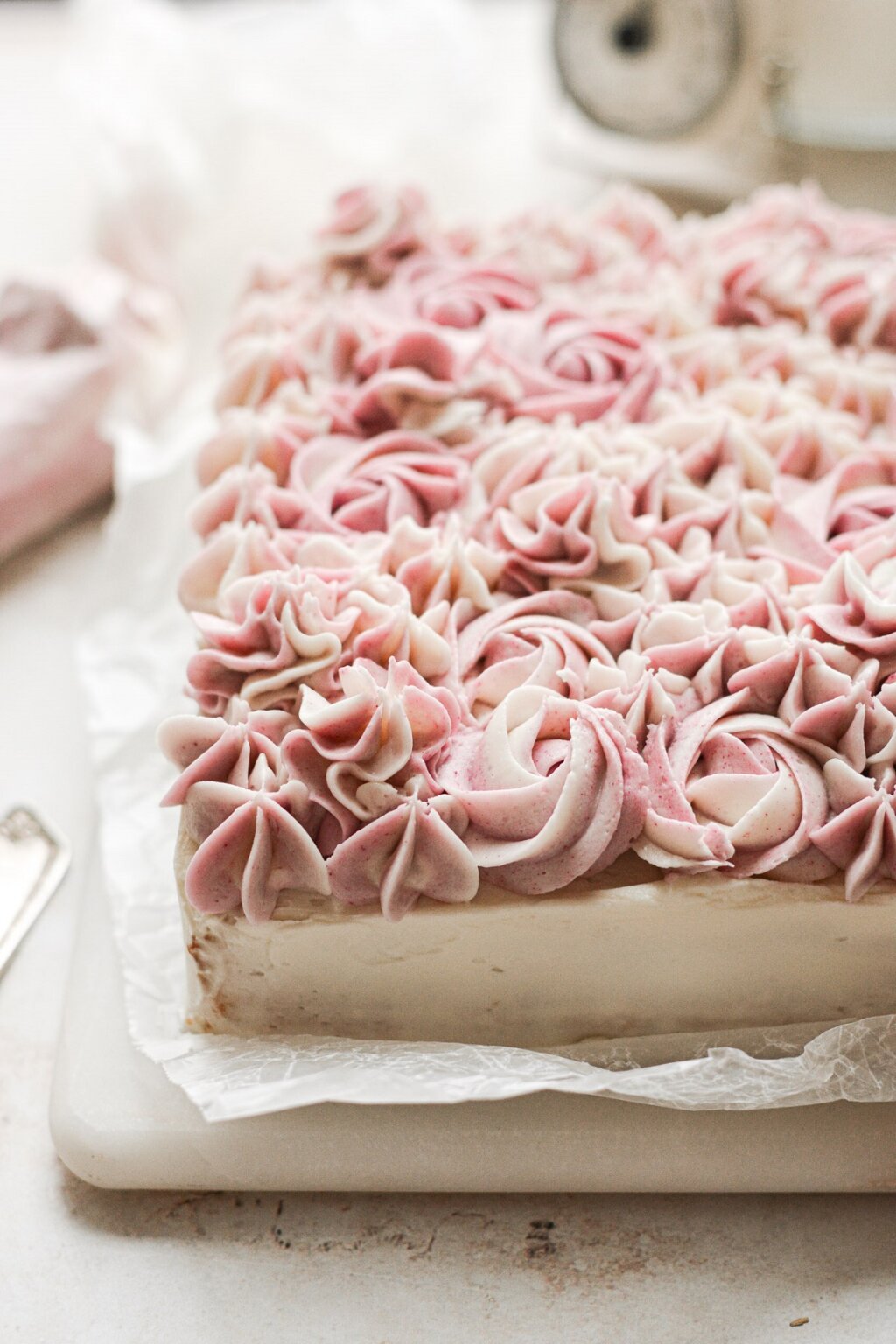 High Altitude Lemon Blueberry Sheet Cake - Curly Girl Kitchen