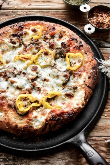 High Altitude Homemade Crispy Pan Pizza - Curly Girl Kitchen
