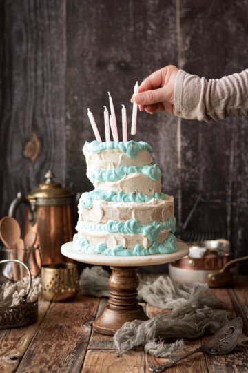 High Altitude Sleeping Beauty Mini Tiered Vanilla Cake - Curly Girl Kitchen