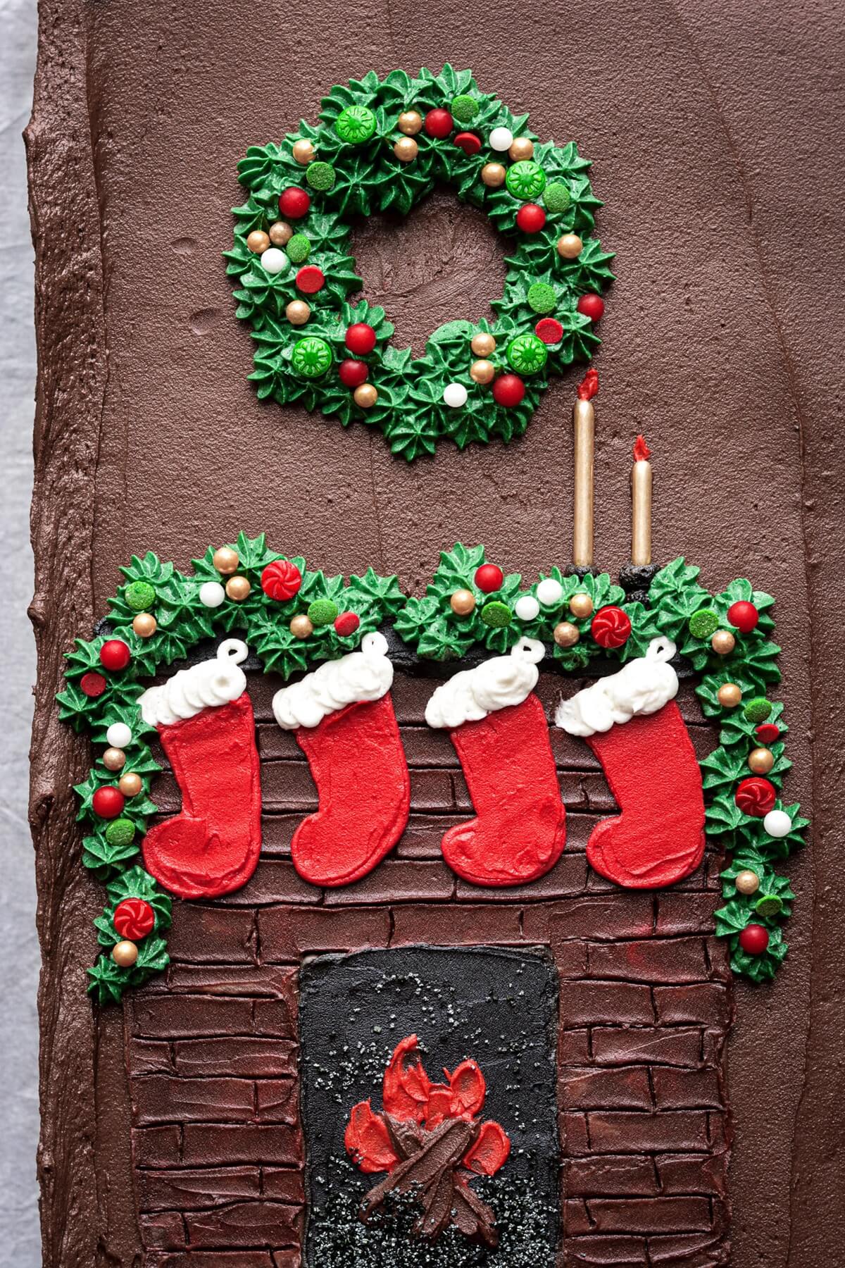 How to Decorate a Christmas Tree Sheet Cake - Curly Girl Kitchen