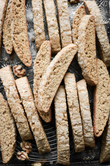 High Altitude Ginger Walnut Biscotti - Curly Girl Kitchen