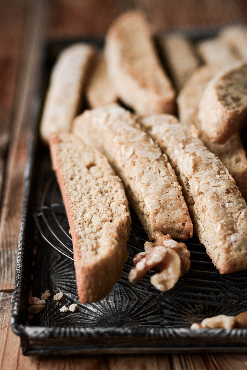 High Altitude Ginger Walnut Biscotti - Curly Girl Kitchen