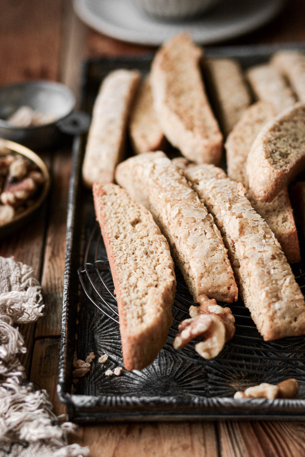 High Altitude Ginger Walnut Biscotti - Curly Girl Kitchen