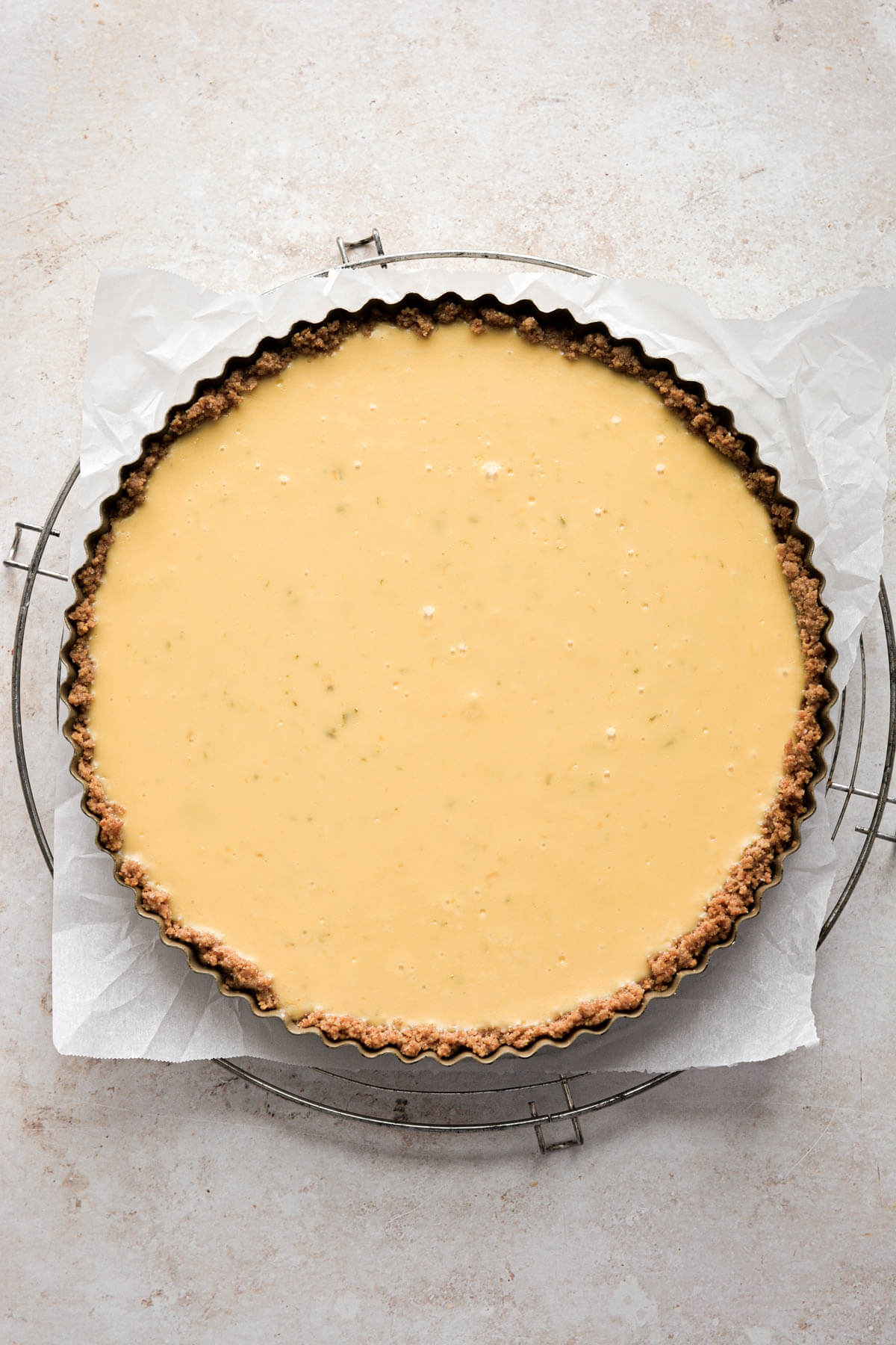 Citrus Sour Cream Pie - Curly Girl Kitchen