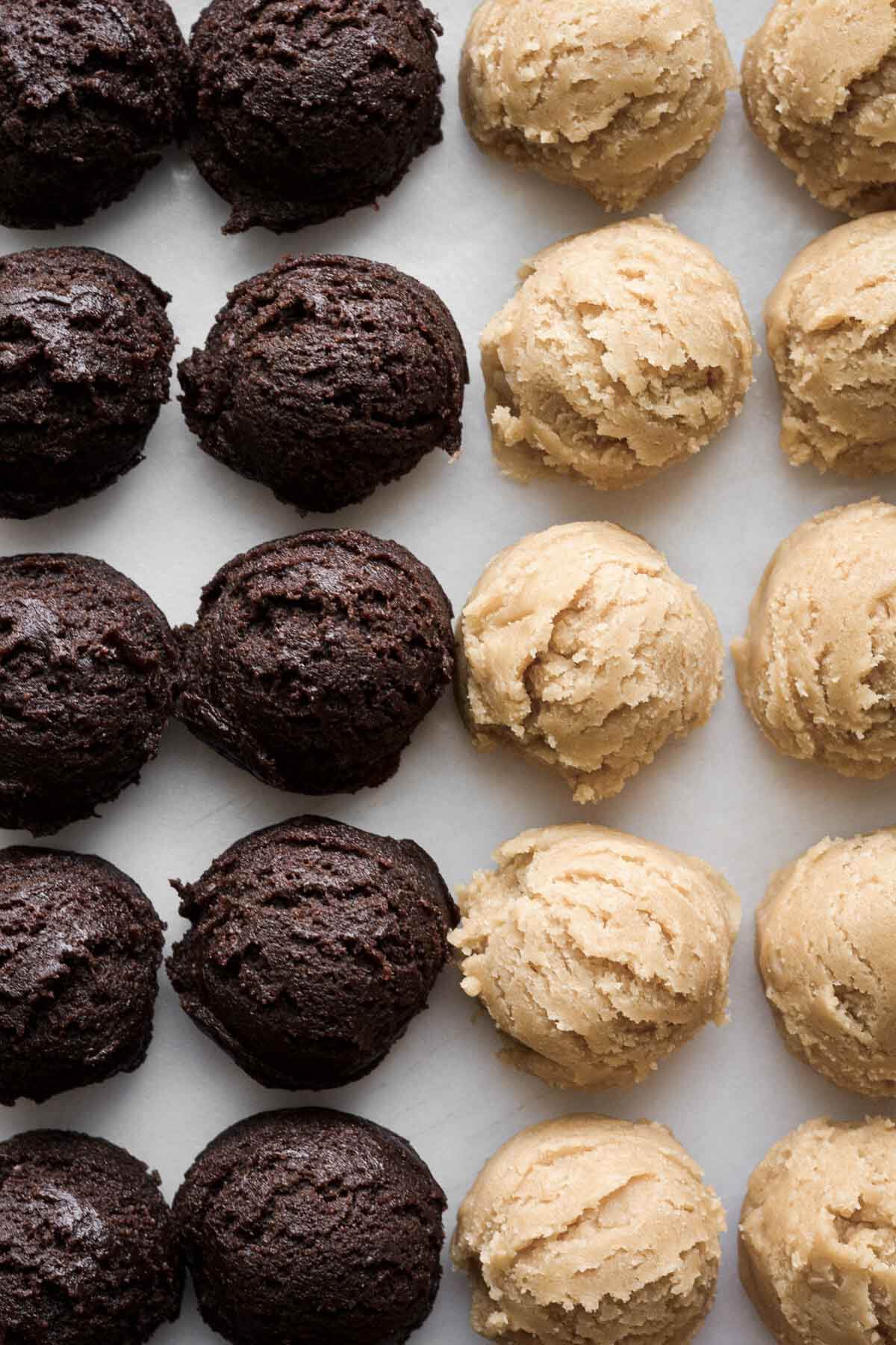 High Altitude Chocolate Marble Cookies - Curly Girl Kitchen