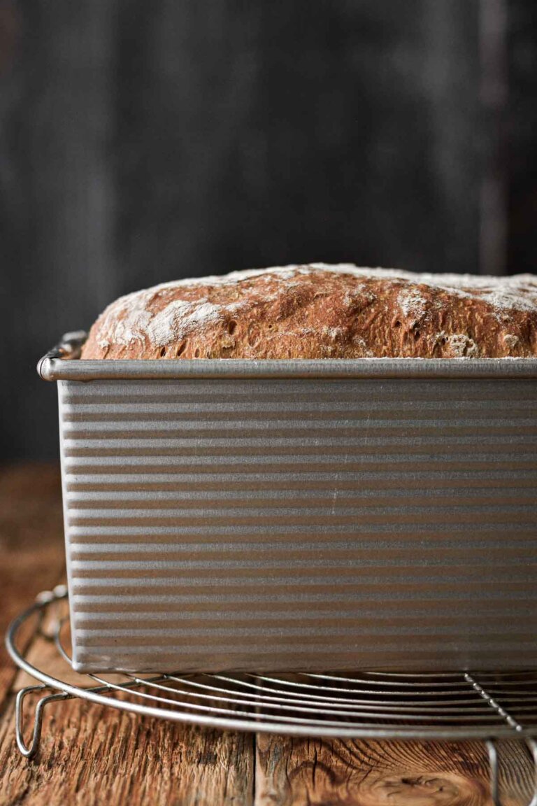 High Altitude Rye Sandwich Bread (No Knead) - Curly Girl Kitchen