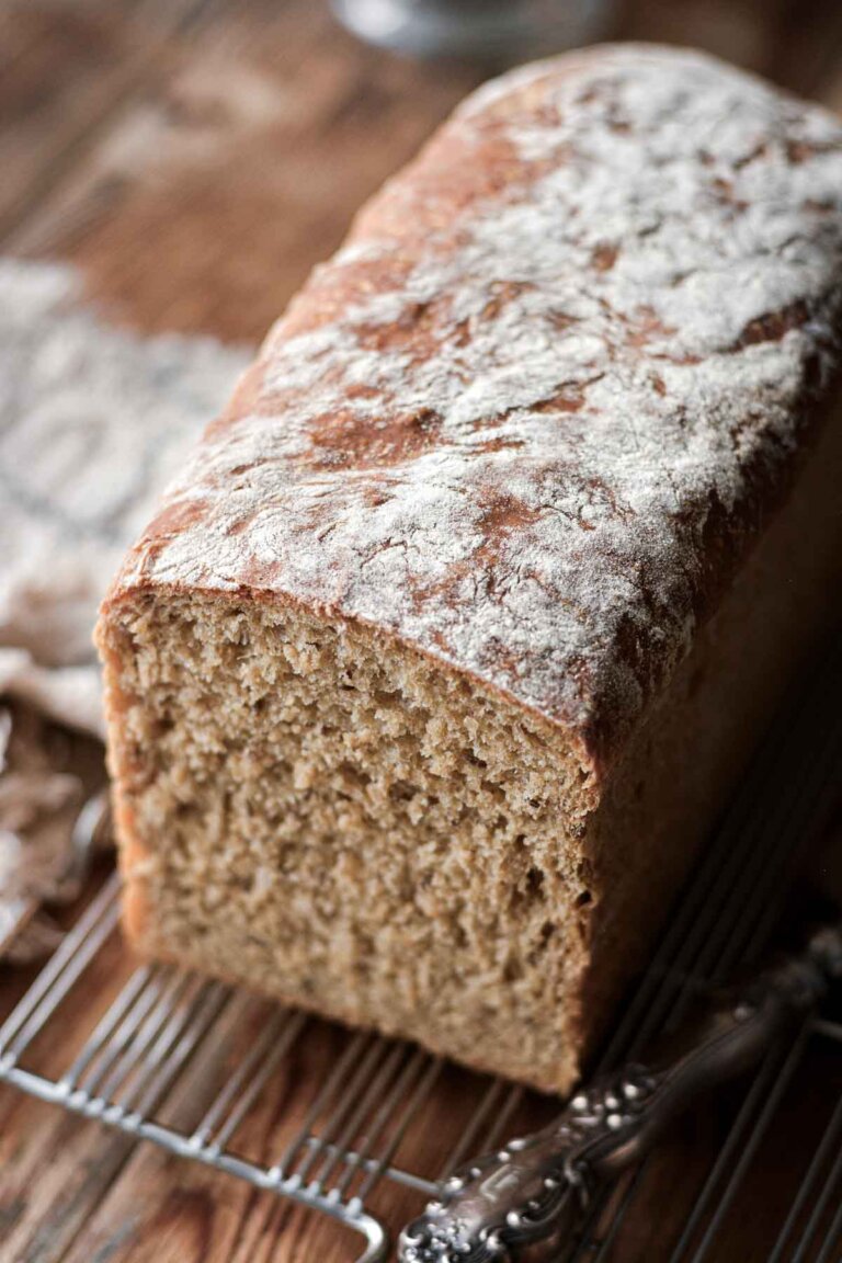 High Altitude Rye Sandwich Bread (No Knead) - Curly Girl Kitchen