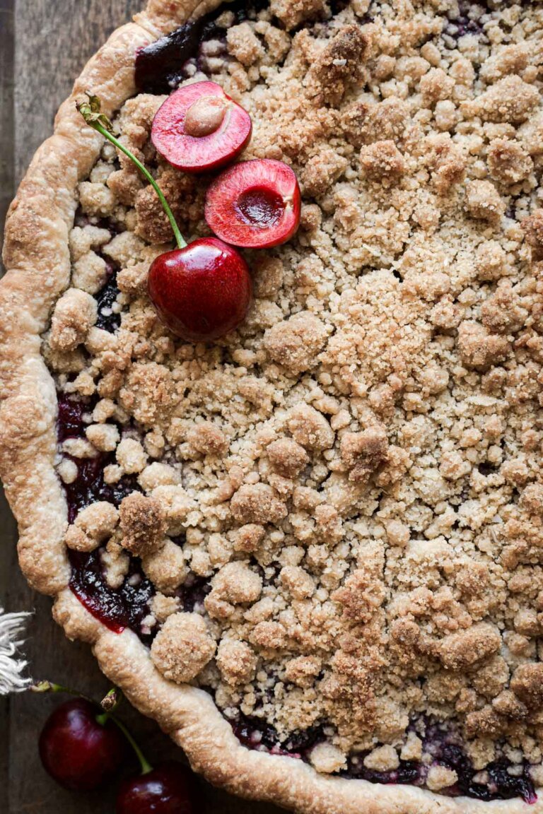 Best Cherry Crumb Pie - Curly Girl Kitchen