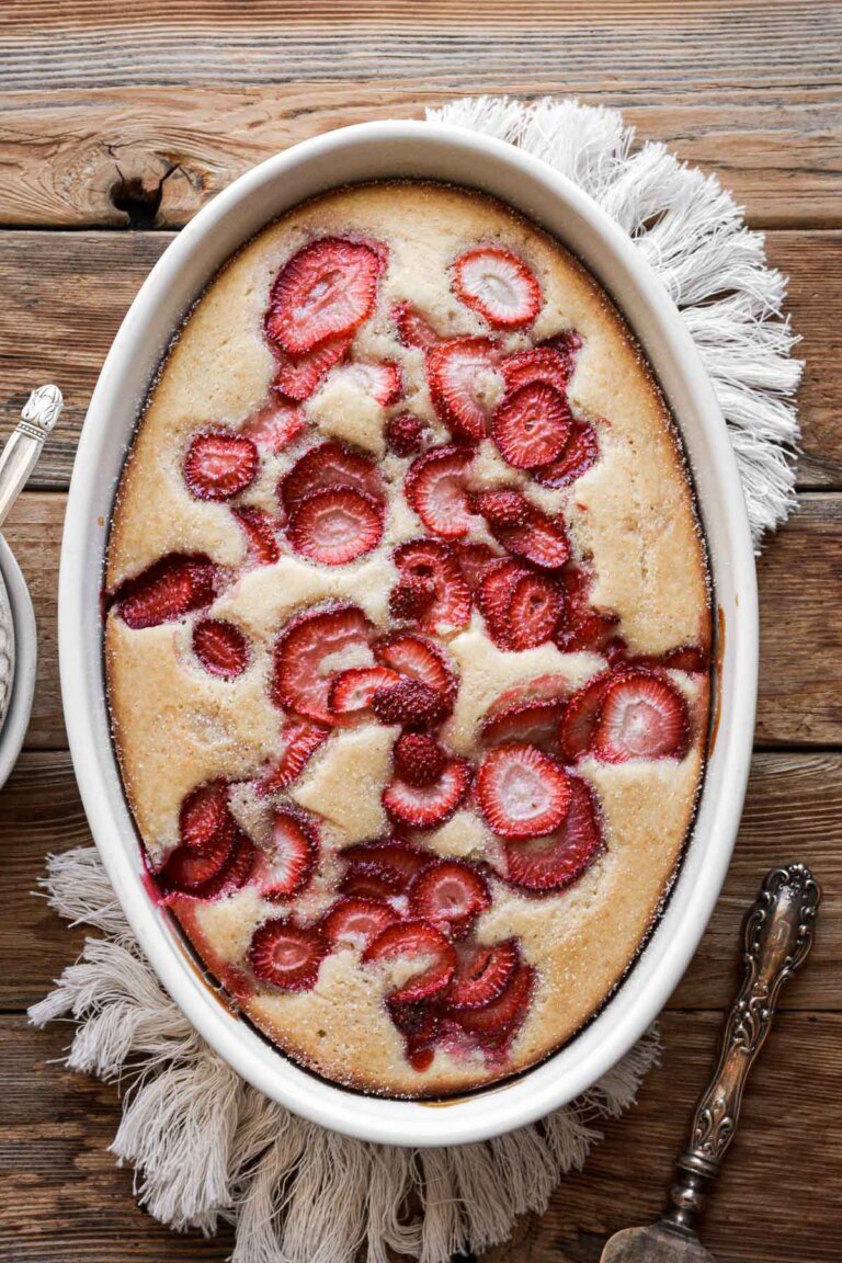 High Altitude Strawberry Spoon Cake - Curly Girl Kitchen