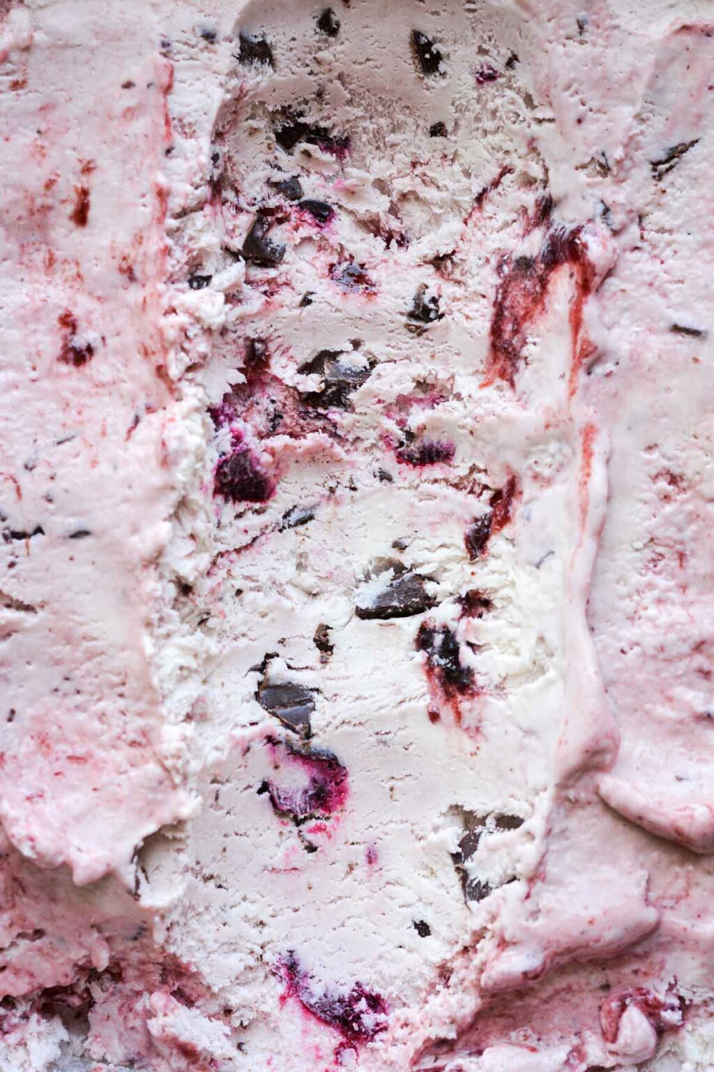 No Churn Black Cherry Vanilla Chocolate Chunk Ice Cream - Curly Girl ...