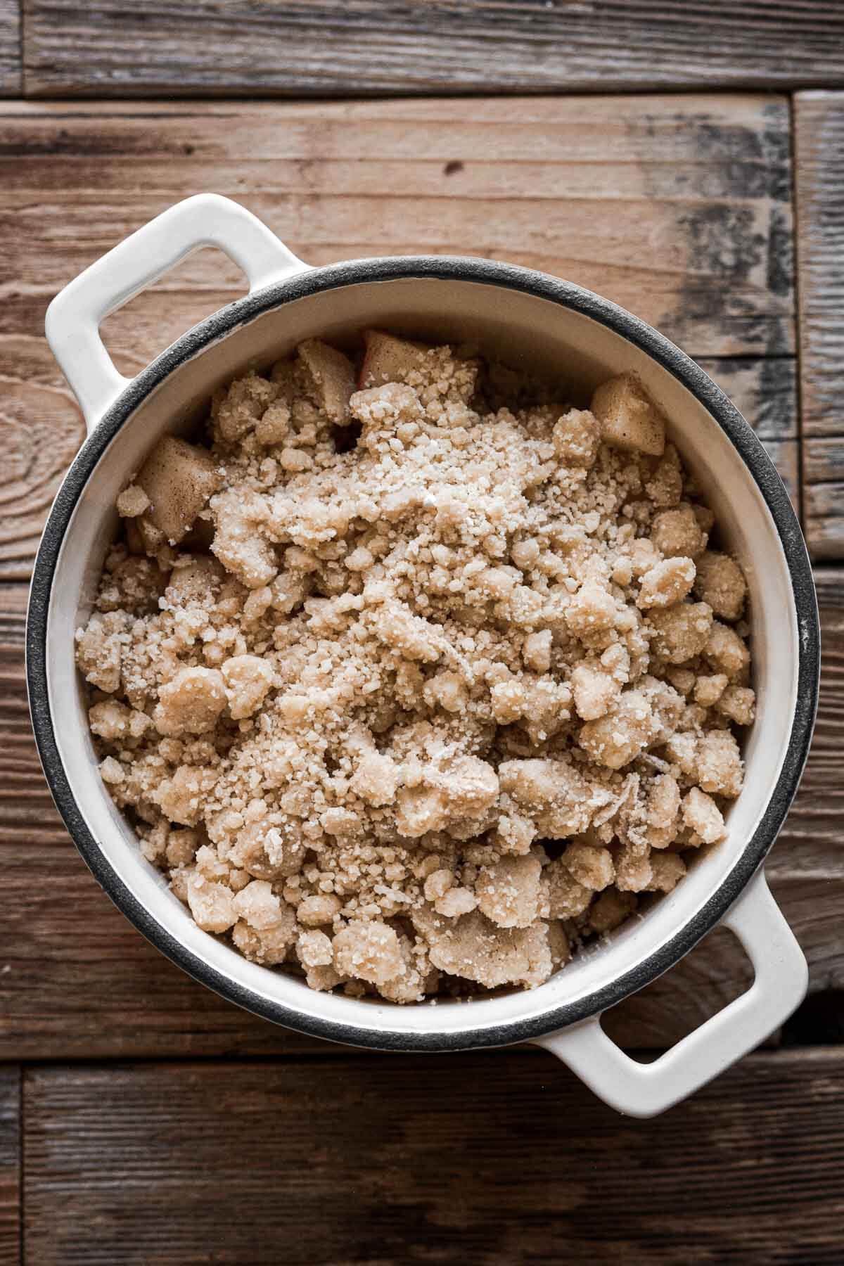 Mini Apple Crisp for One - Curly Girl Kitchen