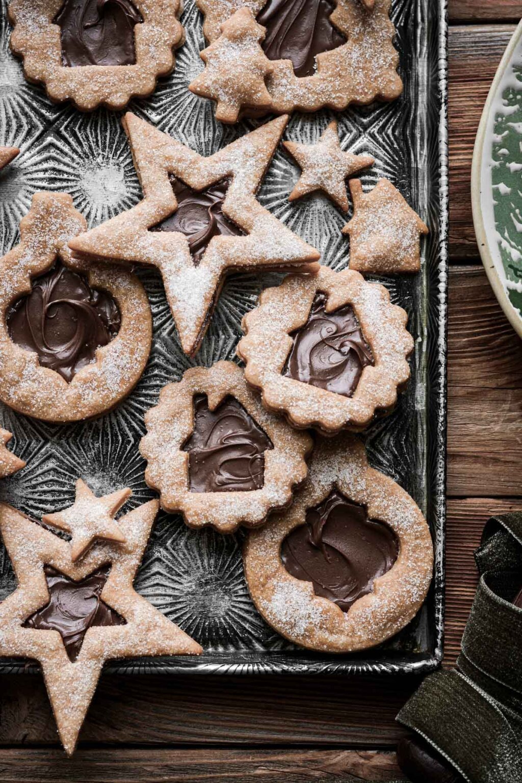 Chocolate Hazelnut Linzer Cookies - Curly Girl Kitchen