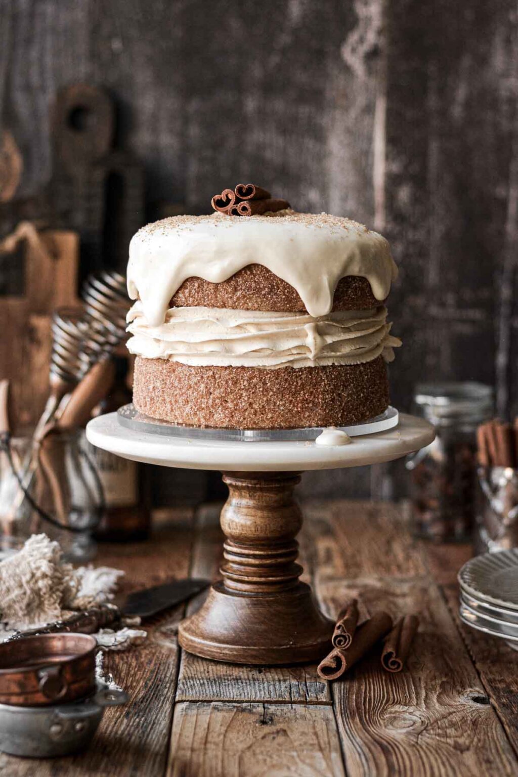 High Altitude Brown Sugar Cinnamon Layer Cake - Curly Girl Kitchen