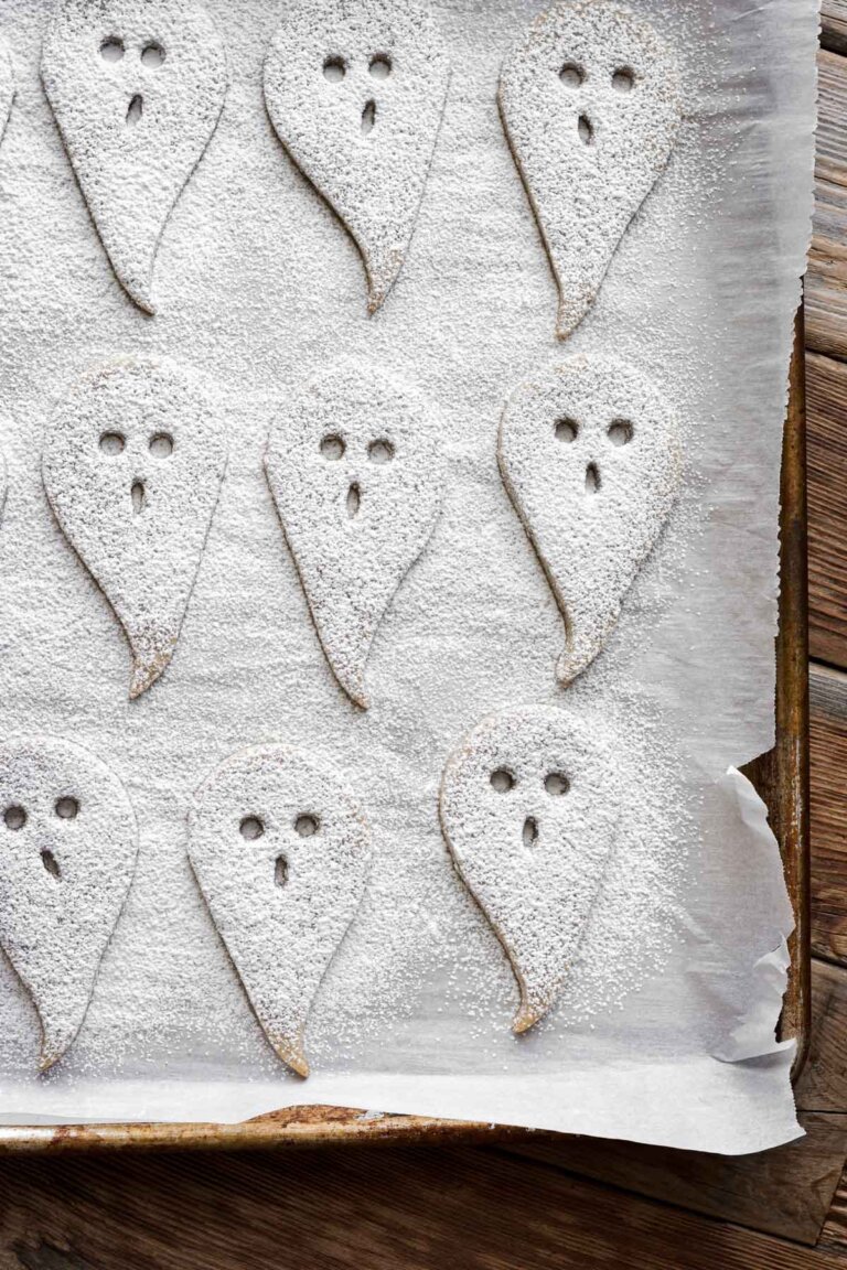 Halloween Ghost Cookies (Cardamom Pecan Cutout Cookies) - Curly Girl ...