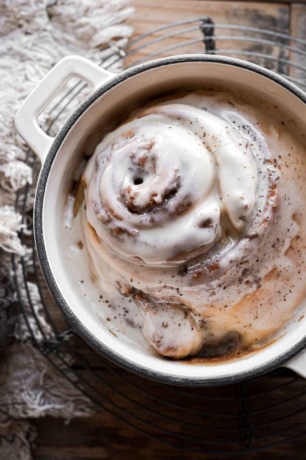 High Altitude Single Serving Cinnamon Roll - Curly Girl Kitchen