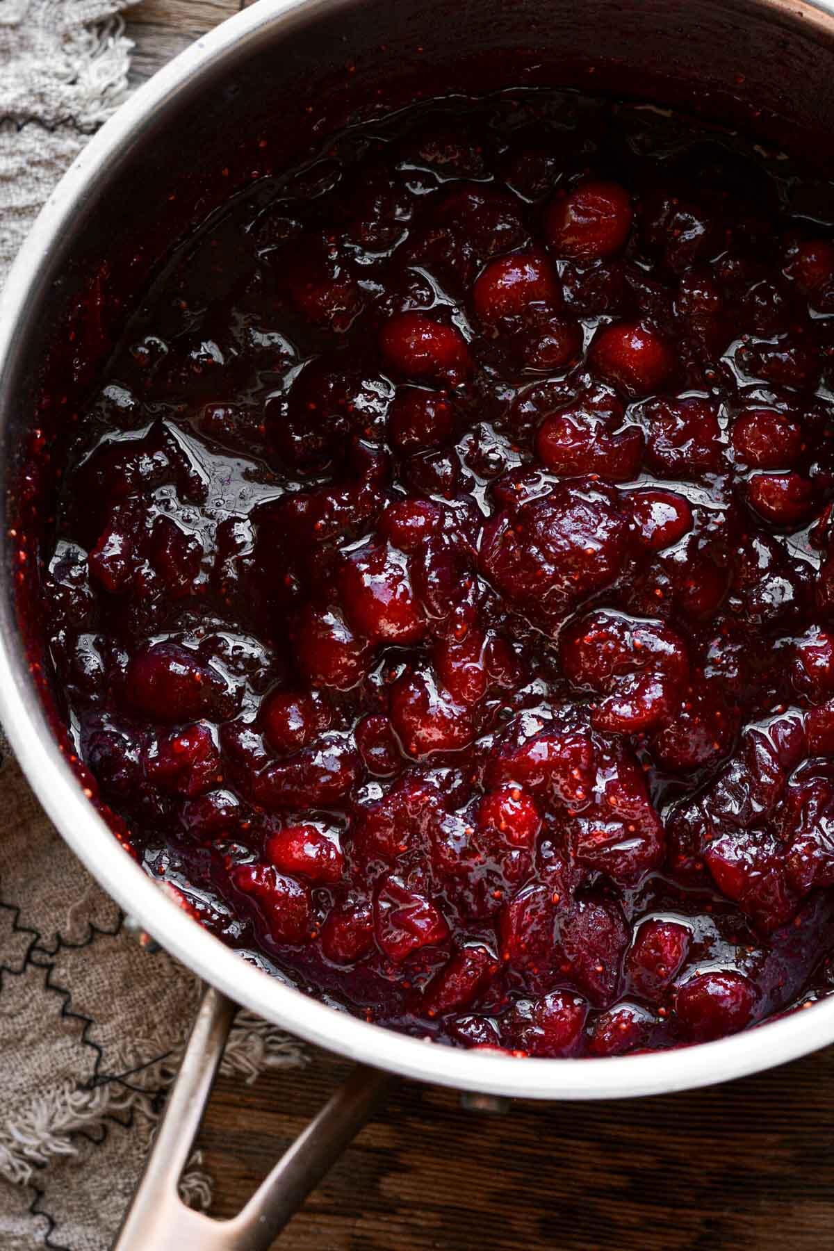 Homemade Cranberry Raspberry Sauce - Curly Girl Kitchen